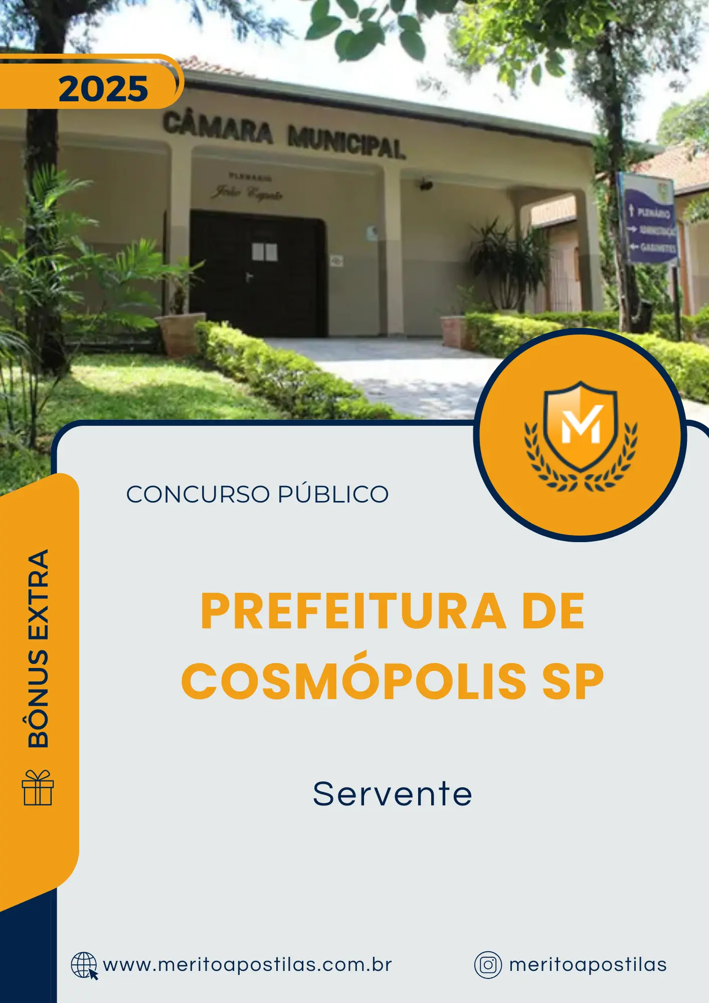 Apostila Servente Prefeitura de Cosmópolis SP 2025 - Mérito Apostilas ...